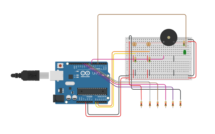 Circuit design Copy of automatic curtain opener/closer project - Tinkercad