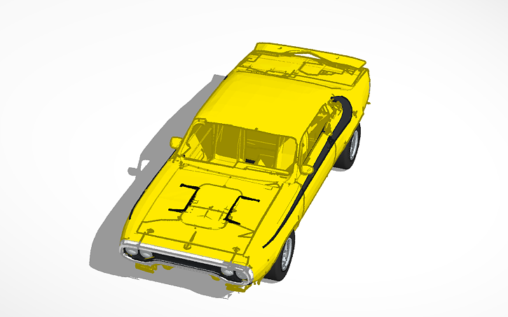 3D design Daisy Dukes 1971 Plymouth Roadrunner - Tinkercad