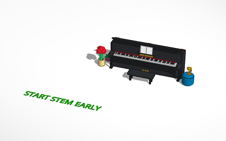 3D design Piano | Tinkercad