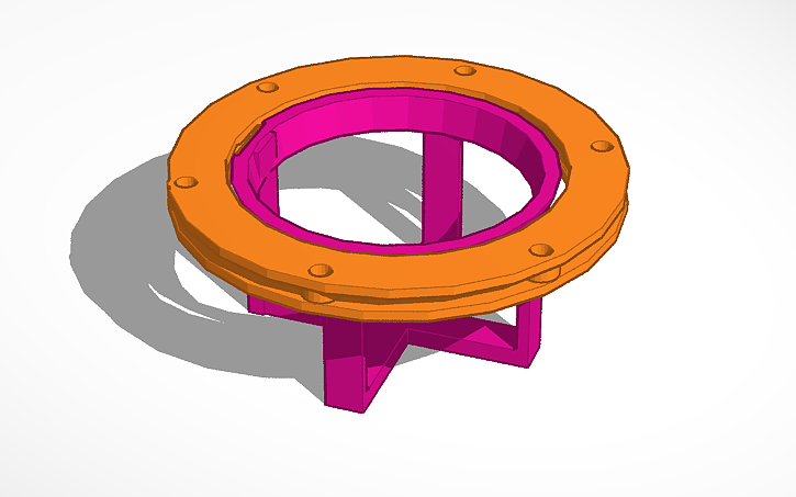 3D design gimbal cup holder - Tinkercad