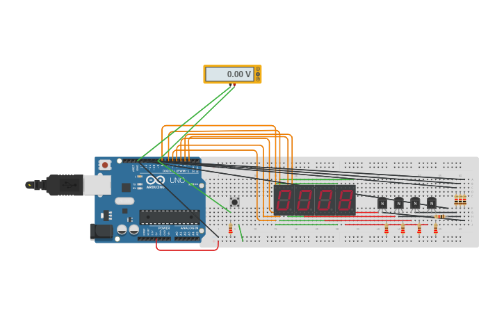 Circuit Design Cronometro Tinkercad
