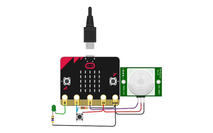 Circuit design MicroBit - Tinkercad