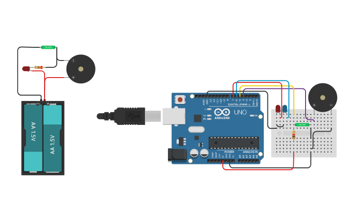 Circuit design Detector de Terremotos Simple y Programable - Tinkercad