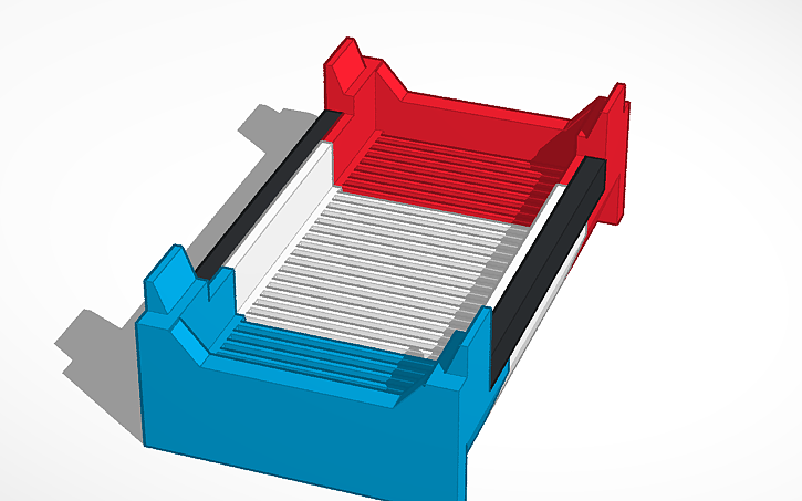 3D design stackable laptop ram box in pieces 5x parts - Tinkercad
