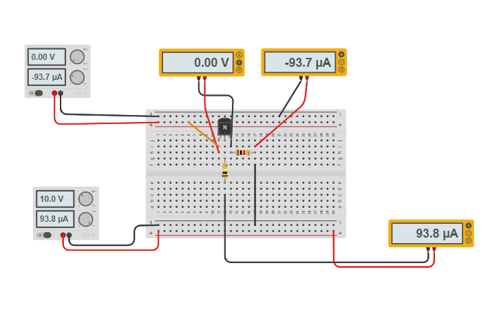 Circuit design LAB 3 (Output Characteristics) | Tinkercad