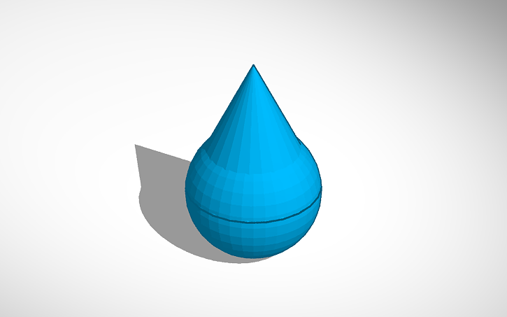 3D design Tear Drop - Tinkercad