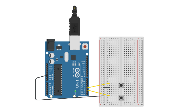 Circuit design Counting to 10 using AL | Tinkercad