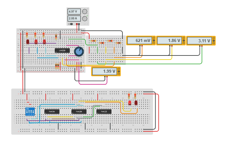 Circuit design ZERMAN_FLASH 2 BIT | Tinkercad