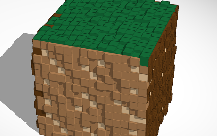 3D design Minecraft Grass Block - Tinkercad