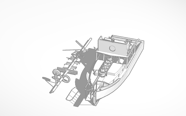 3D design Orca boat model from jaws - Tinkercad