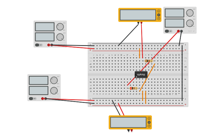 Circuit design Amplificador Inversor - Tinkercad