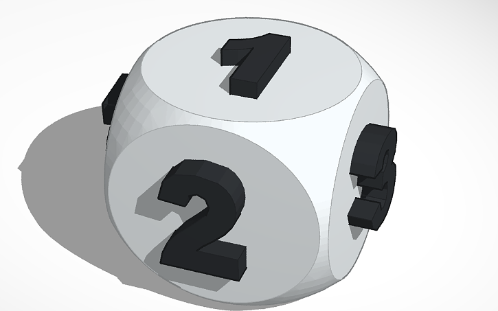 3D design Dice - Tinkercad