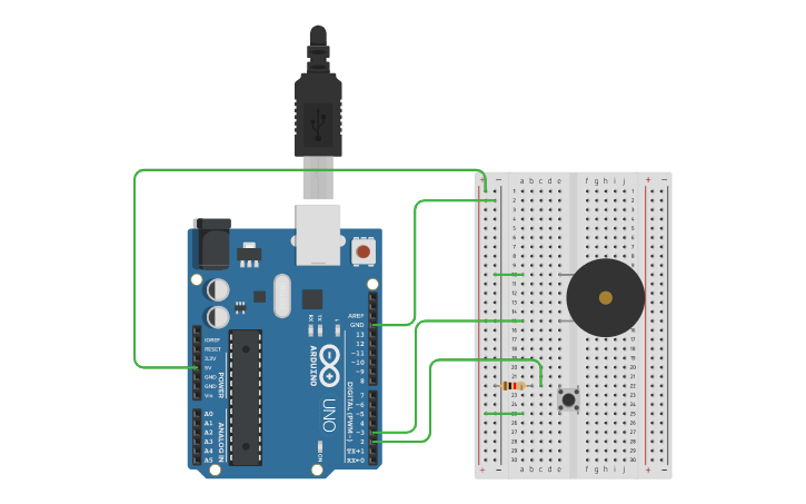 Circuit design U3T5. Task 5. Arduino. Buzzer - Allison Tinajero - Tinkercad