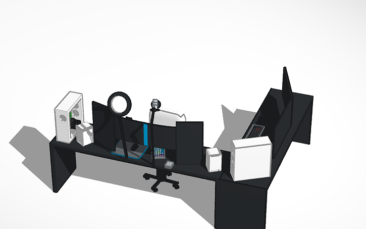 3D design Streamer setup | Tinkercad