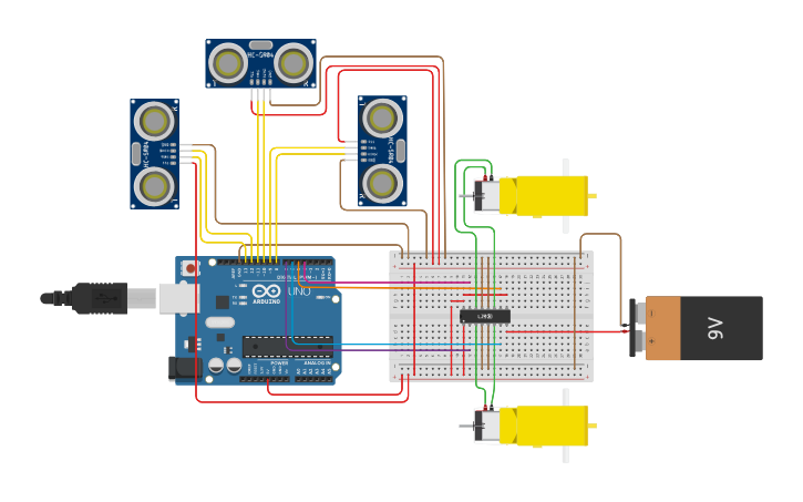 Circuit Design Security Bot Circuit Tinkercad