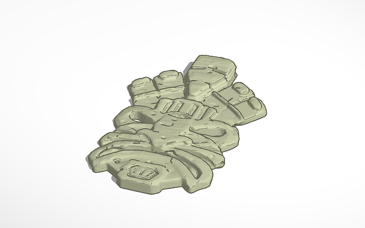 3D design Masque inca - Tinkercad