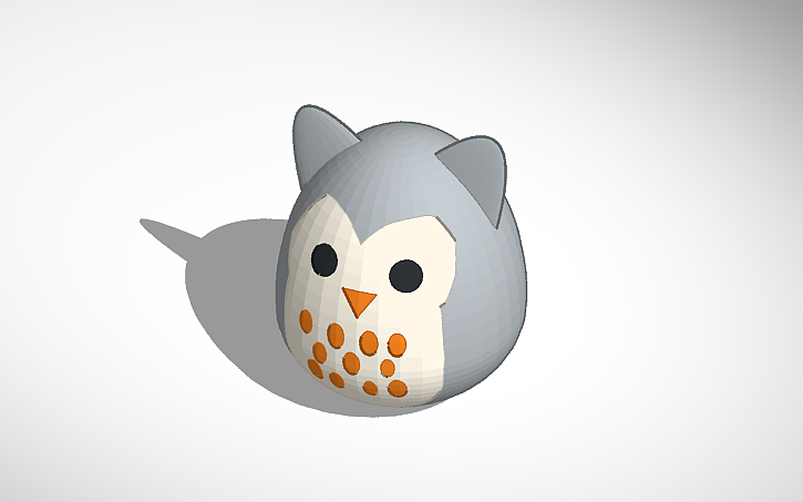 3D design Owl Squishmallow - Tinkercad