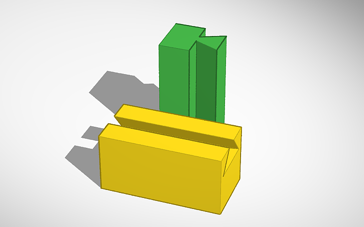 3D design Dovetail joint - Tinkercad