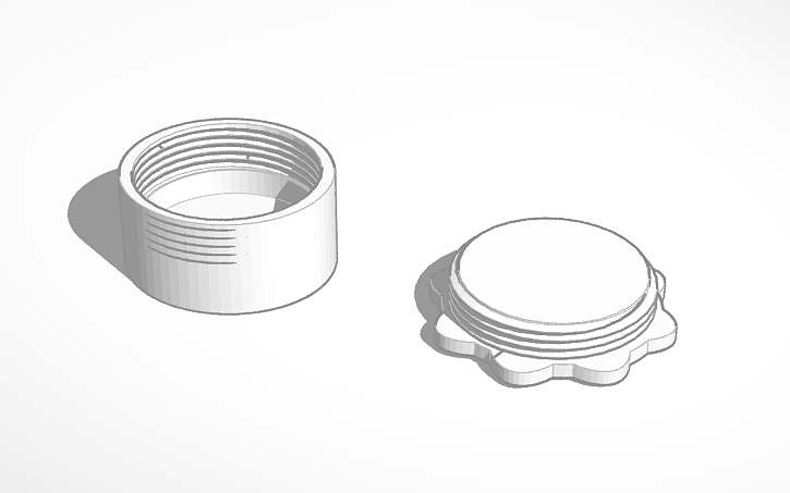 3D design screw lid and cylinder box - Tinkercad