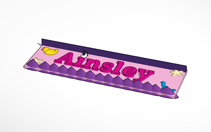 3D design Name Tag - Tinkercad