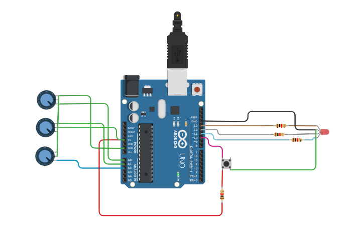 Circuit design Tarea N°3 | Tinkercad