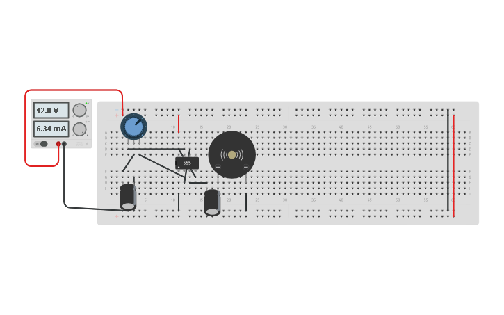 Circuit design control sonido - Tinkercad