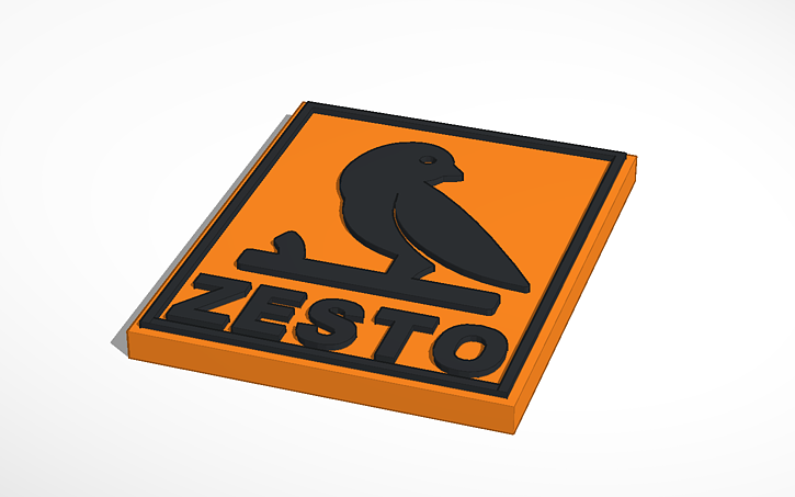 3D design Zesto Logo W/Bird | Tinkercad