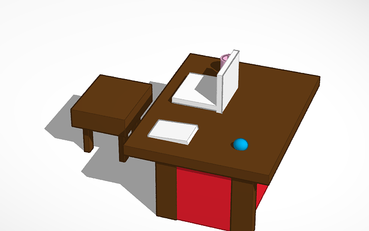 3D design desk - Tinkercad