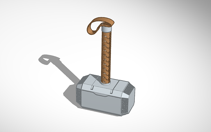 3D design Hammer Thor - Tinkercad