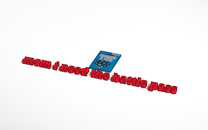 3D design 19 dollar fortnite card | Tinkercad