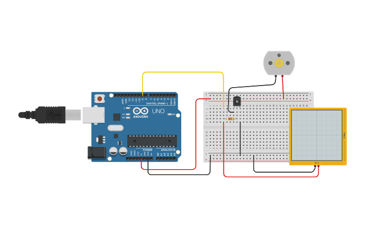 Circuit design PWM Motor Control WITH SCOPE - Tinkercad