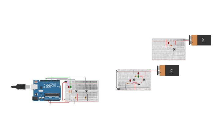 Circuit design Button Led - Tinkercad
