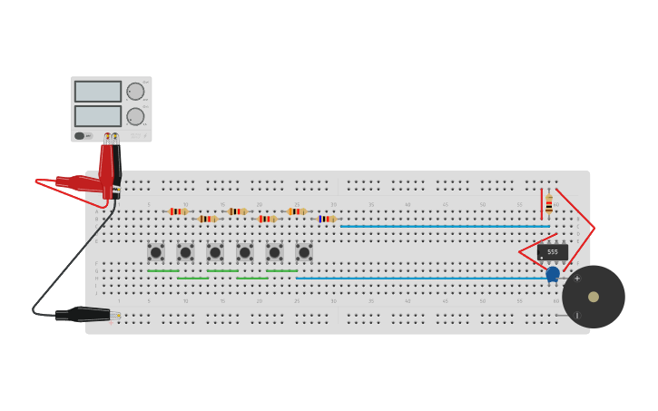 Circuit design destructo disc - Tinkercad