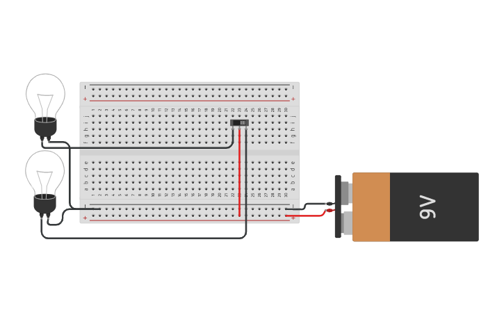 Circuit design Practica de encendido de dos bombillas con botón ...