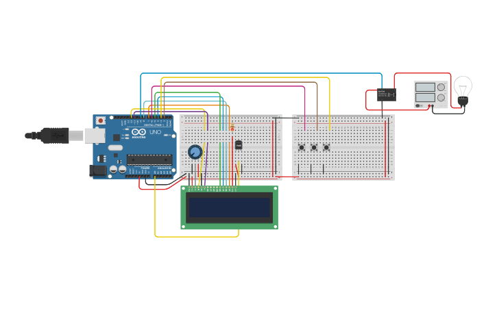 Circuit design Temperature controlled water boiler - Tinkercad