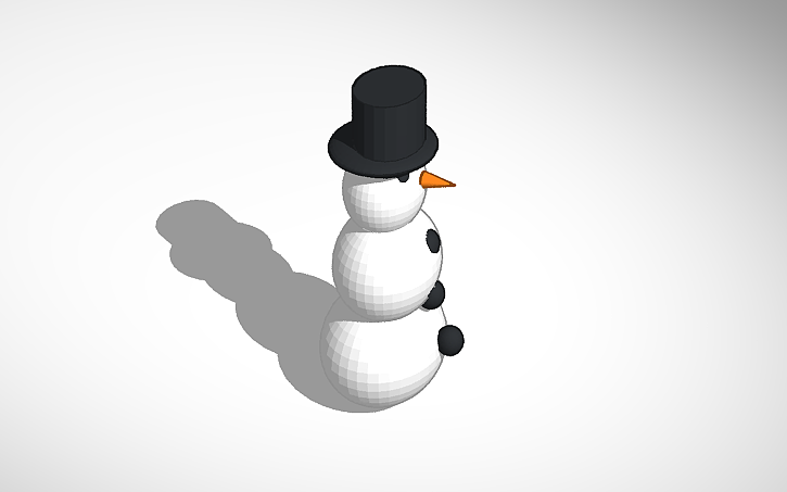 3d Design Snowman Tinkercad
