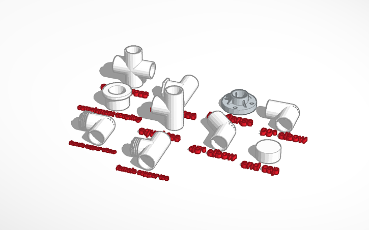 3D design PVC Pipes_5B - Tinkercad