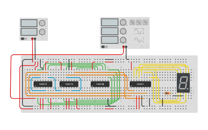 Circuit Design Contador Modulo 6 Tinkercad