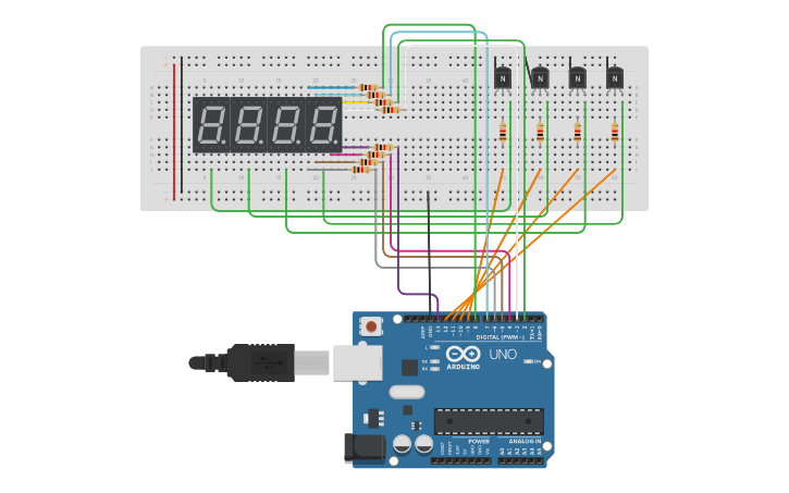 Circuit design Practica 7 | Tinkercad