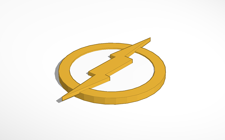 3D design Flash Symbol - Tinkercad