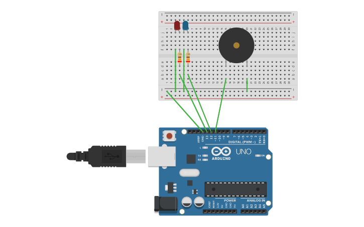 Circuit design BUZZER - Tinkercad