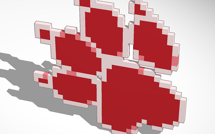 3D design Naughty Dog Logo Pixel Art | Tinkercad