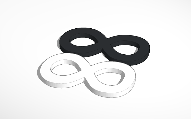 3D design infinity icon - Tinkercad