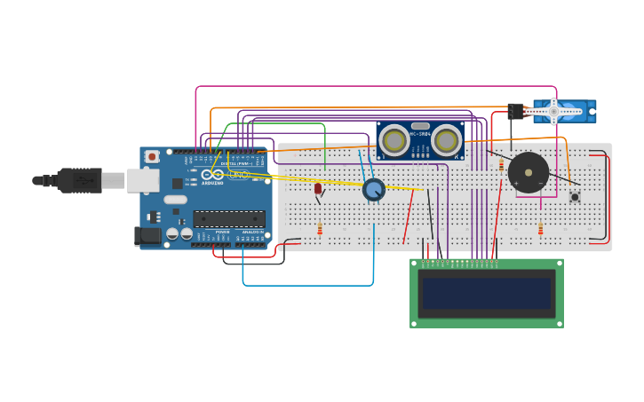 Circuit design PROYECTO SEGURIDAD - Tinkercad