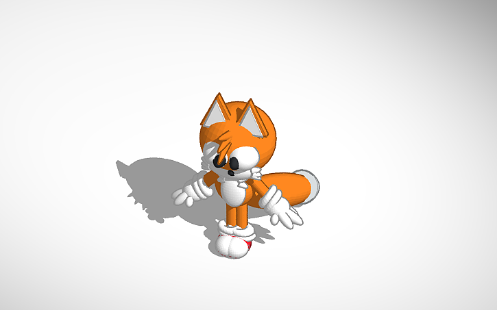 3D design very cute tails - Tinkercad