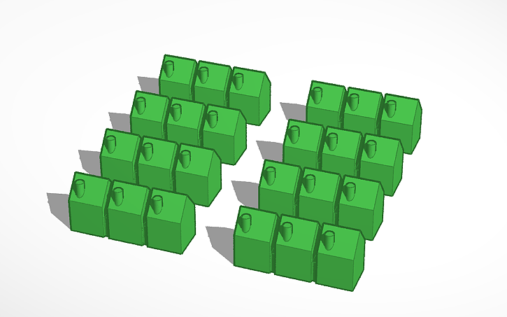 3D design Monopoly Basic Triple House - Set | Tinkercad