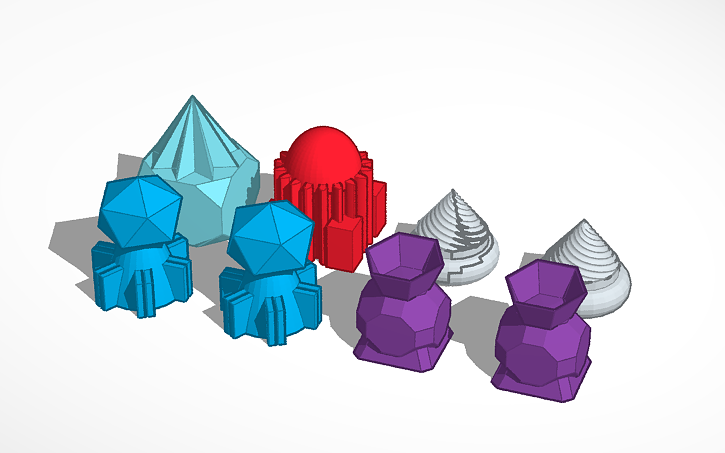 3D design Chess Pieces -Aidan king, queen, rook, knight, bishop | Tinkercad