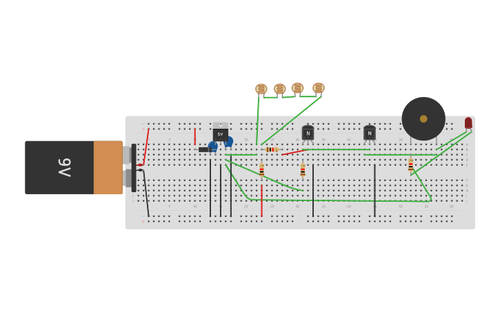 Circuit design physics mini project - Tinkercad