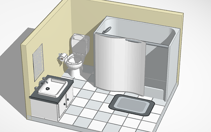 3D design Bathroom - Tinkercad