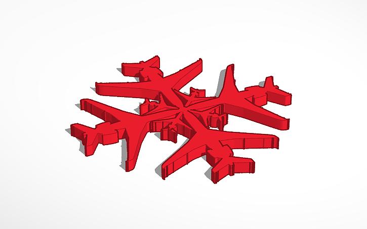 3D design Dassault Falcon 7X Snowflake | Tinkercad